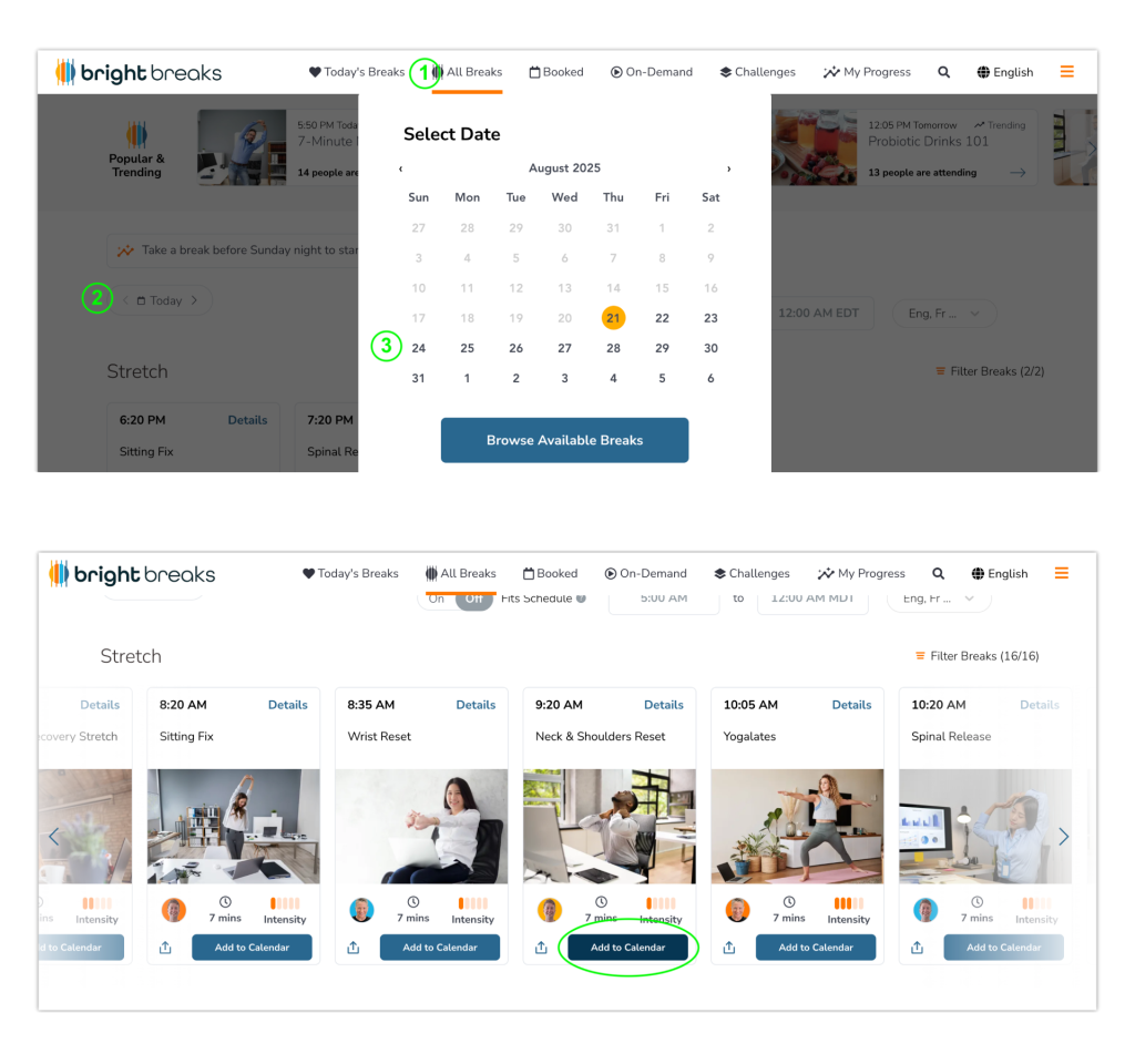 Inviting Others to Live Breaks - Workplace Wellness Platform | Bright Breaks