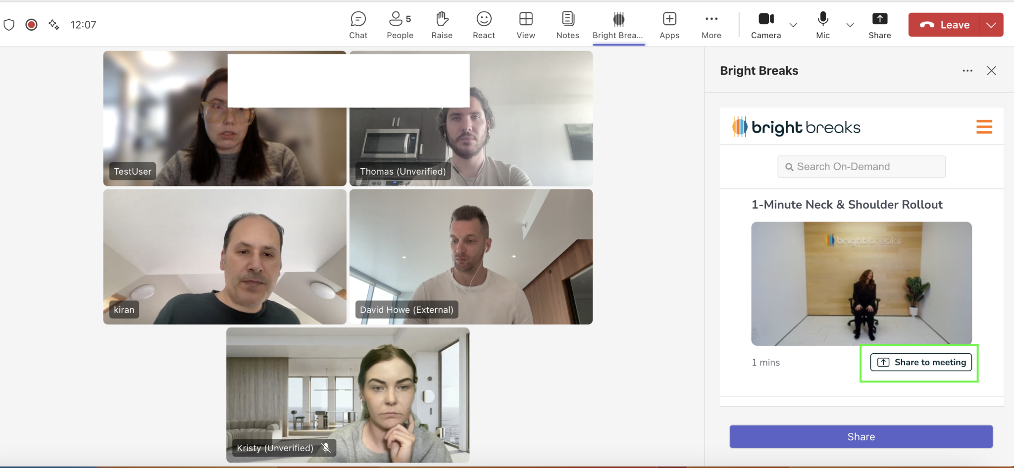 How to Use the Microsoft Teams Meeting App - Workplace Wellness ...